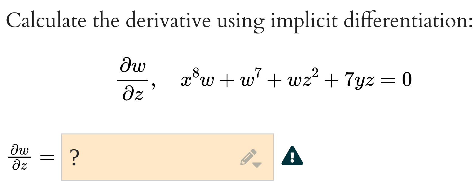 Solved Calculate the derivative using implicit | Chegg.com