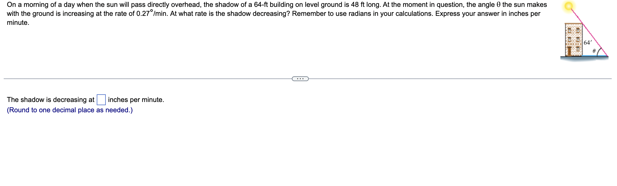 Solved On a morning of a day when the sun will pass directly | Chegg.com