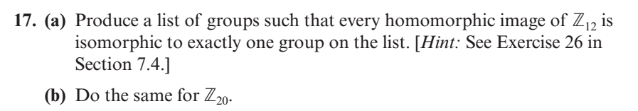 Solved 17. (a) Produce a list of groups such that every | Chegg.com