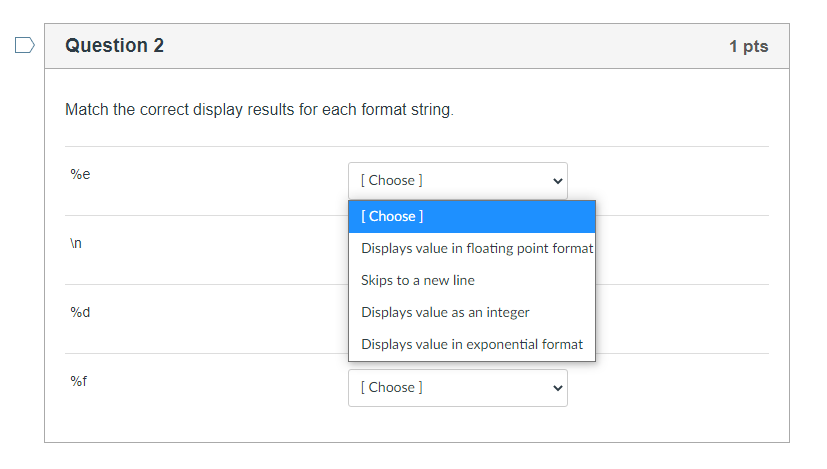 Solved All answers are in the drop downs for each question, | Chegg.com