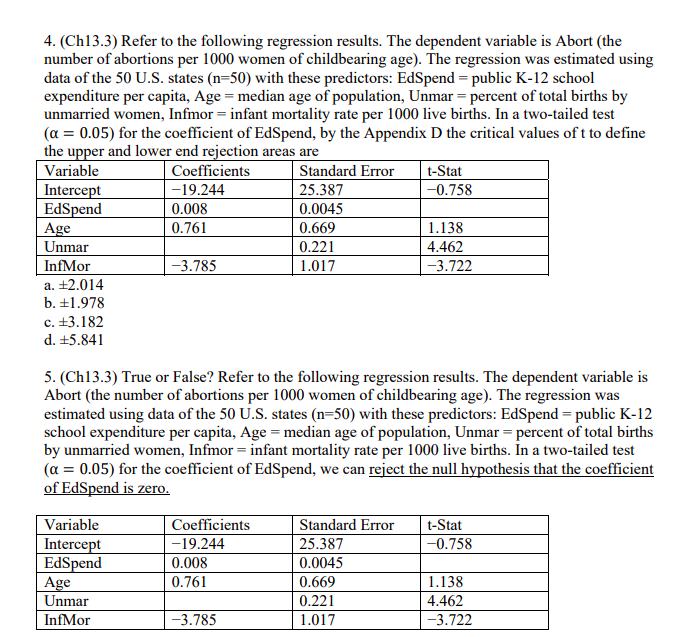 Solved 1. (Chl3.3) True or False? We have applied OLS to a | Chegg.com