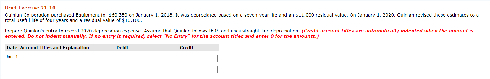 Solved Brief Exercise 21-10 Quinlan Corporation purchased | Chegg.com
