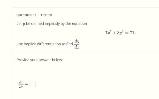 Solved Let y be defined implicitly by the equation | Chegg.com