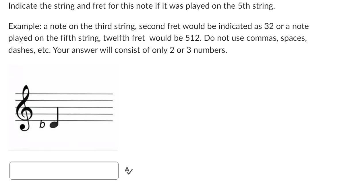 Indicate the string and fret for this note if it was | Chegg.com