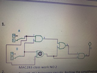 Solved 1. MAC283 class work NO 2 its Redraw the simplified | Chegg.com