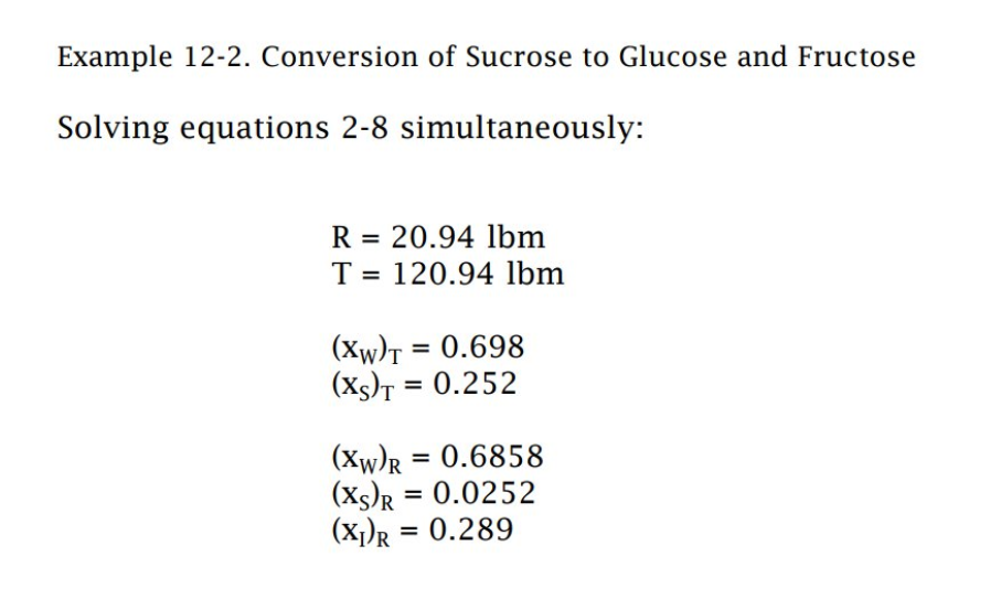 Example 12-2. Conversion of Sucrose to Glucose and | Chegg.com