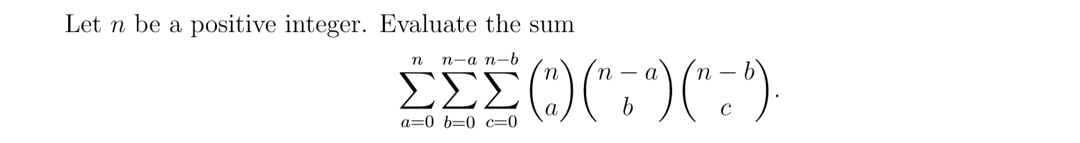 Solved Let n be a positive integer. Evaluate the sum n | Chegg.com