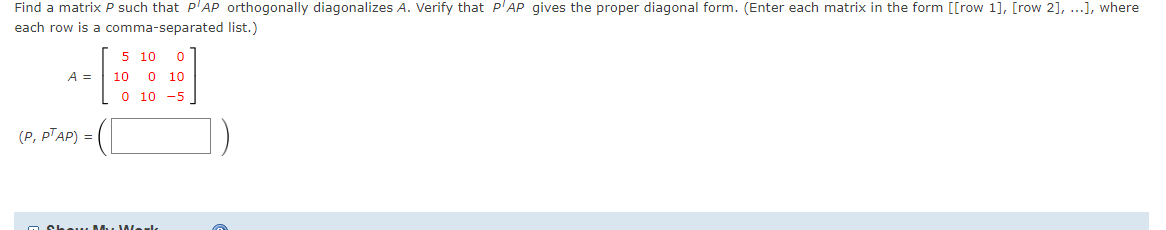 Solved Find a matrix P such that P′AP orthogonally | Chegg.com