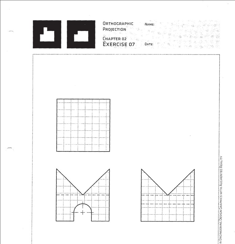 Solved Complete all the missing visible and hidden lines for | Chegg.com