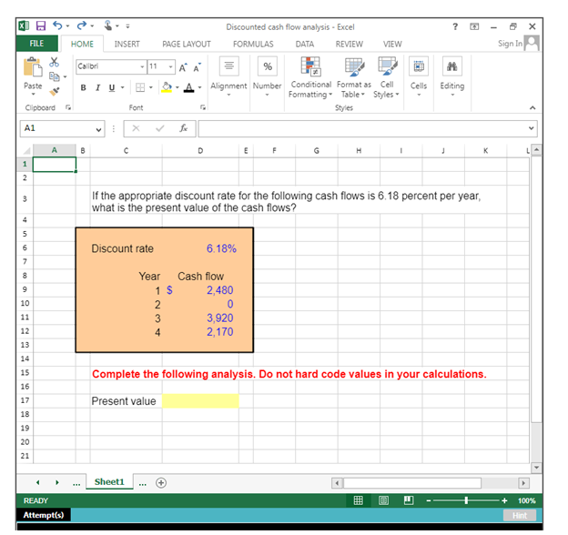 Solved Please help me with the correct excel function | Chegg.com