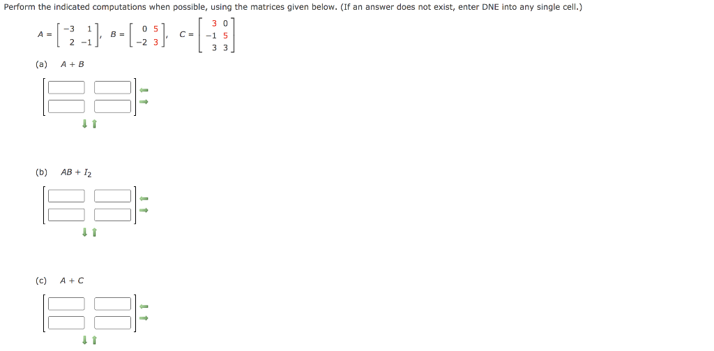 Solved Perform the indicated computations when possible, | Chegg.com
