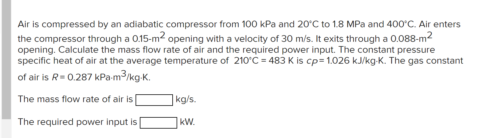 Solved Air is compressed by an adiabatic compressor from | Chegg.com