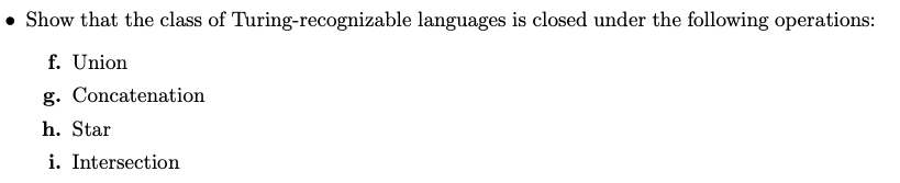 Show that the class of Turing-recognizable | Chegg.com