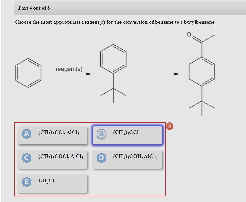 Solved Choose the most appropriate reagent(s) for the | Chegg.com