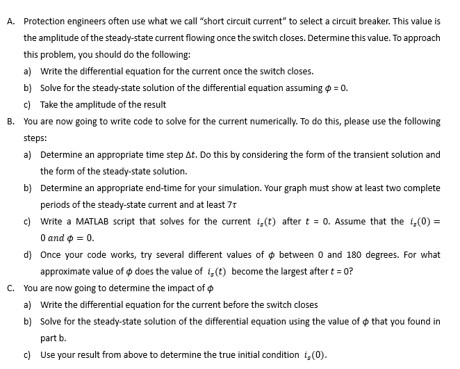 Solved Problem 1 - AC Circuit Simulations 1 In power-system | Chegg.com