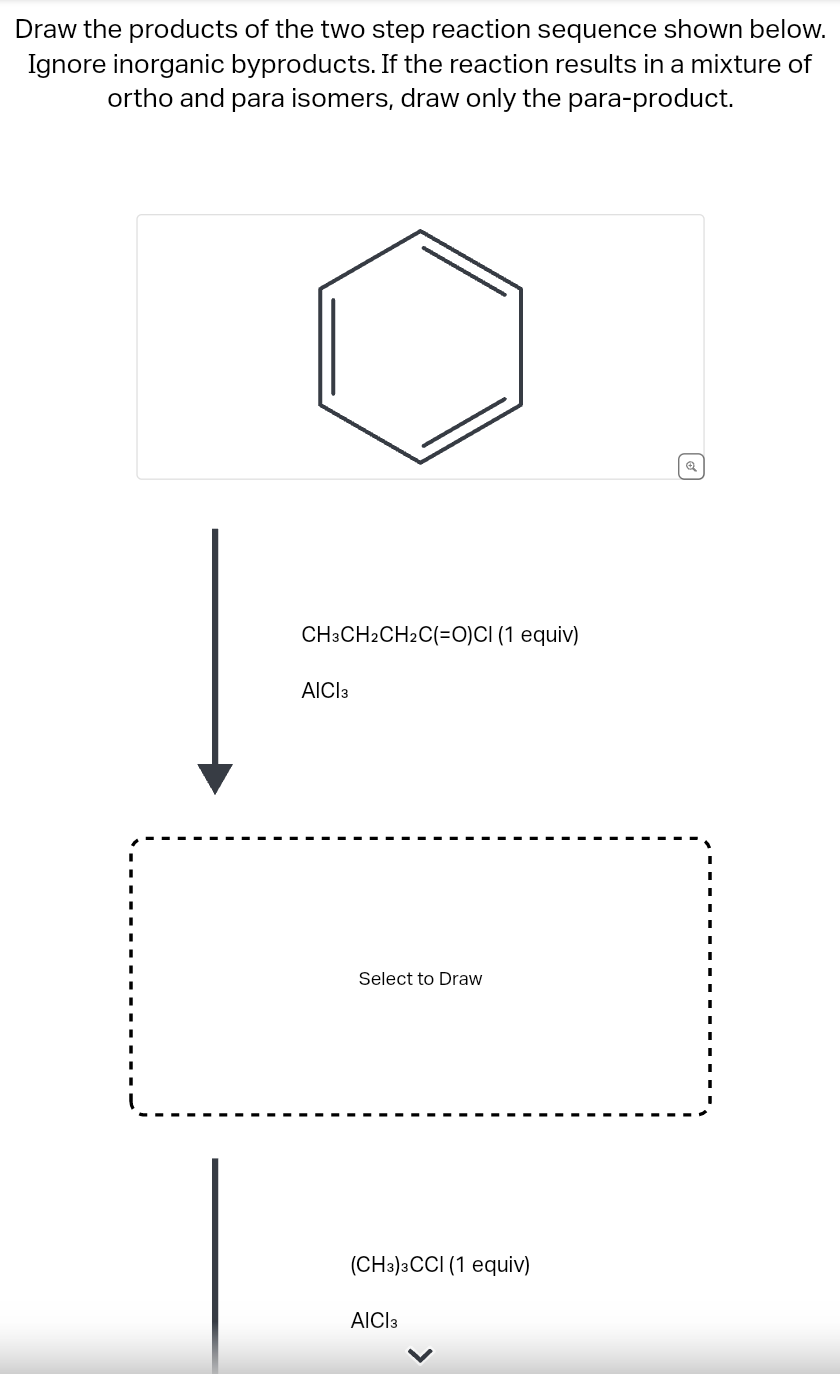 Solved Draw the products of the two step reaction sequence | Chegg.com