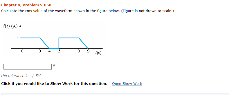 Solved Chapter 9, Problem 9.050 Calculate the rms value of | Chegg.com