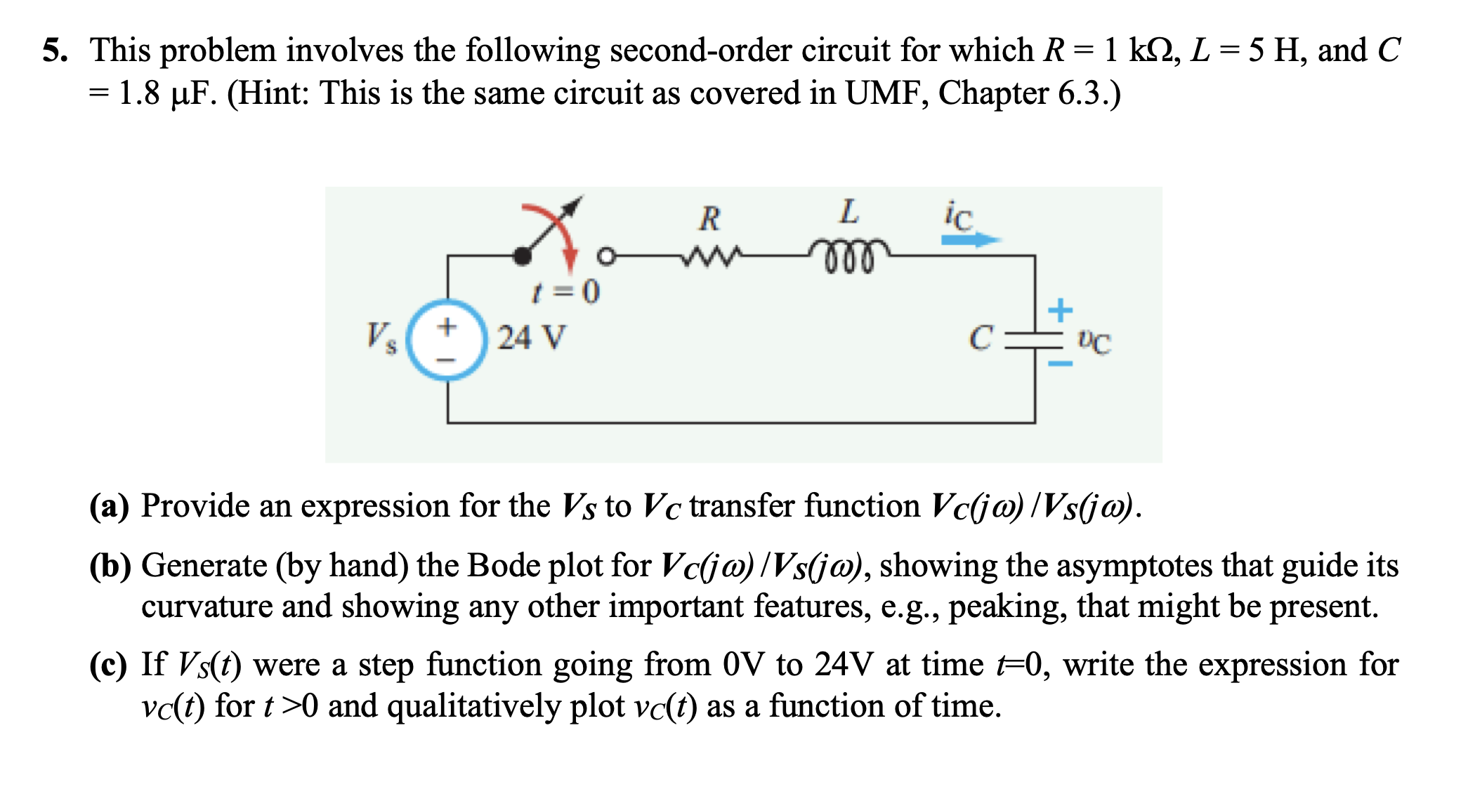 Solved This problem involves the following second-order | Chegg.com