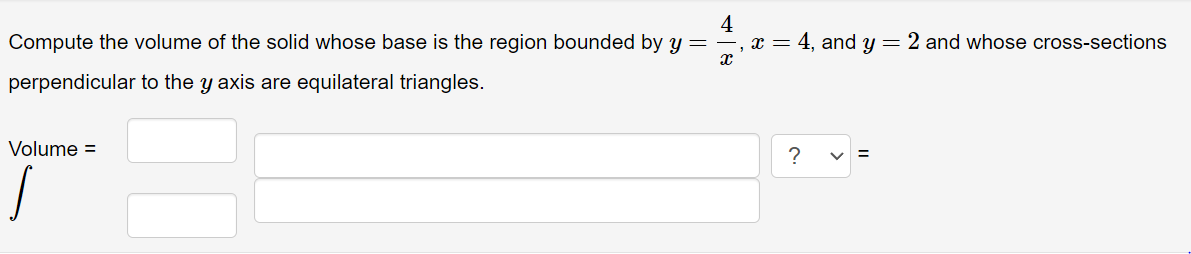 Solved Compute the volume of the solid whose base is the | Chegg.com