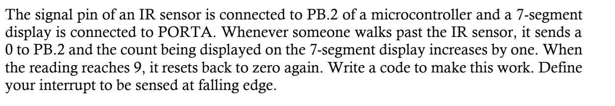 Solved Use ATMega32 as the device. | Chegg.com