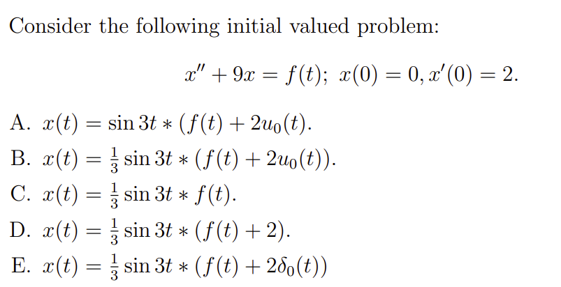Solved Consider the following initial valued problem: | Chegg.com