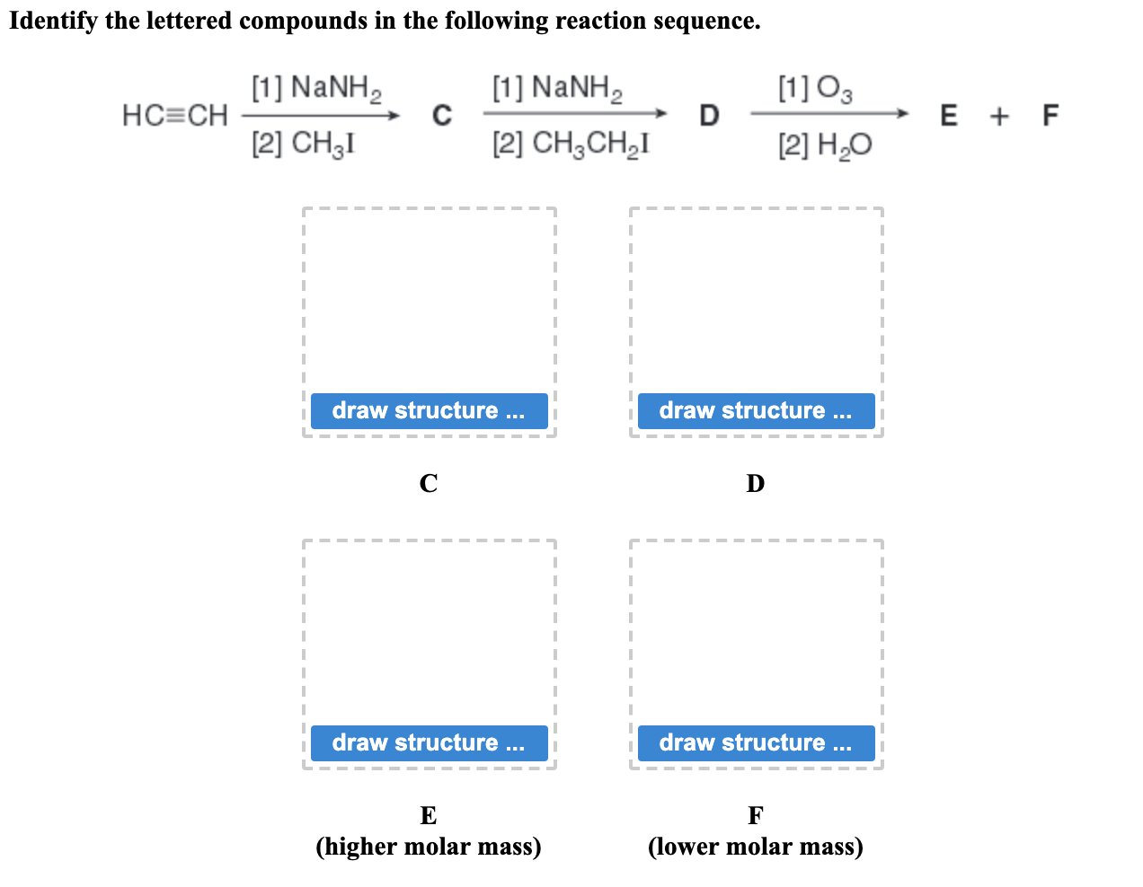 Solved Identify the lettered compounds in the following | Chegg.com