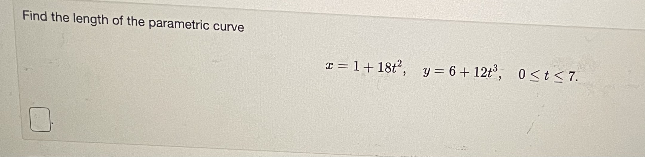 Solved Find the length of the parametric | Chegg.com