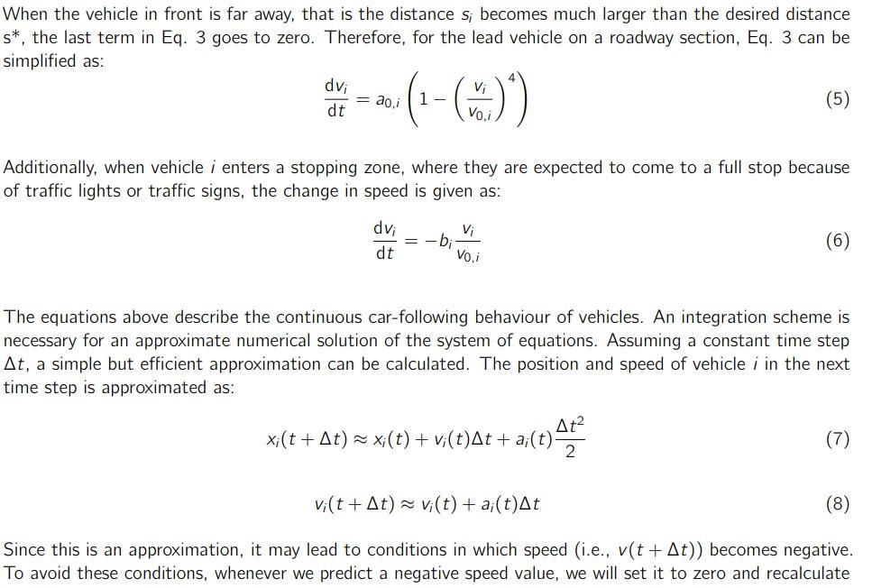 Solved The Problem Figure 1: Sketch of a car-following model | Chegg.com