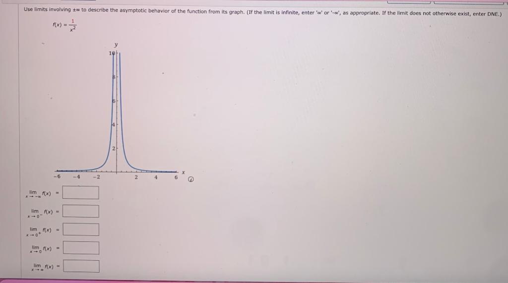 Solved Use limits involving to to describe the asymptotic | Chegg.com