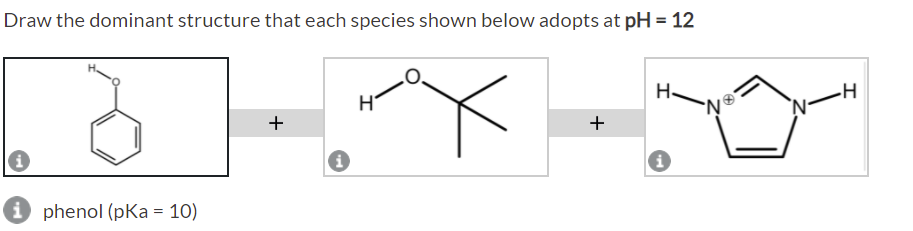 Solved For each structure below, draw the proper protonation | Chegg.com