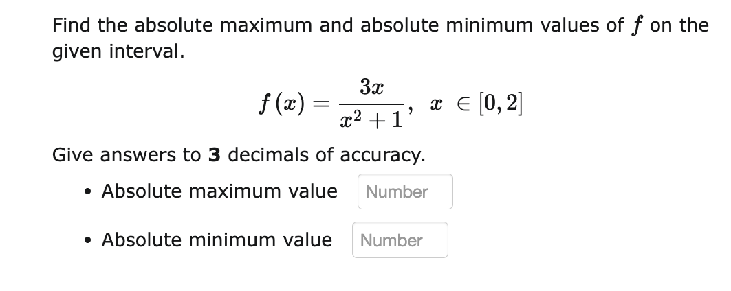 Solved Find the absolute maximum and absolute minimum values | Chegg.com