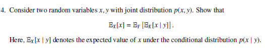 Solved Consider two random variables x,y ﻿with joint | Chegg.com