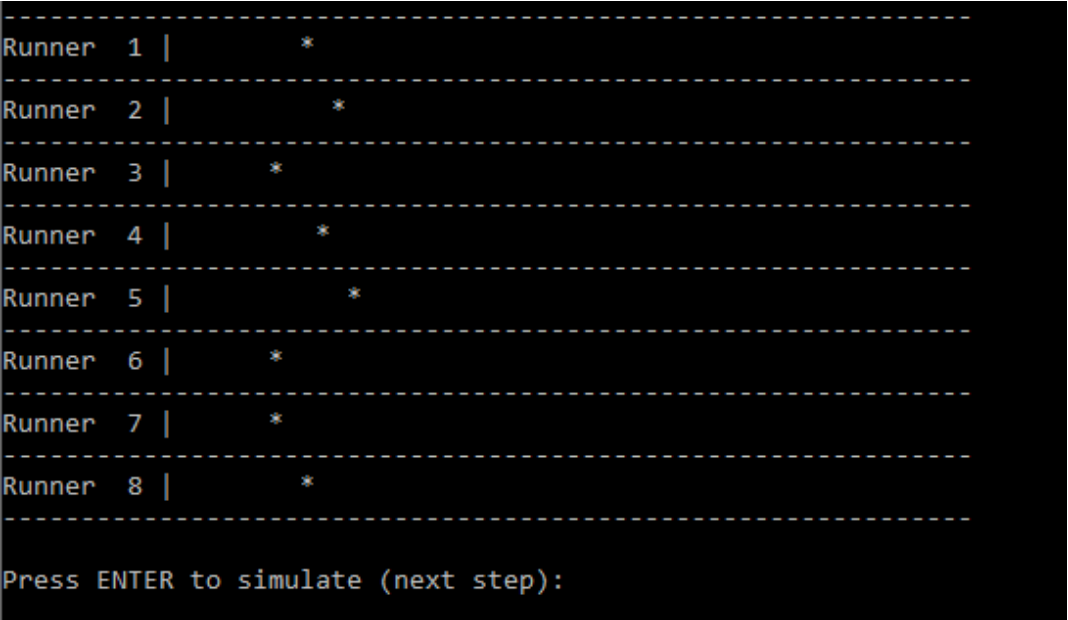 Solved Write a program to simulate a running race in C void | Chegg.com