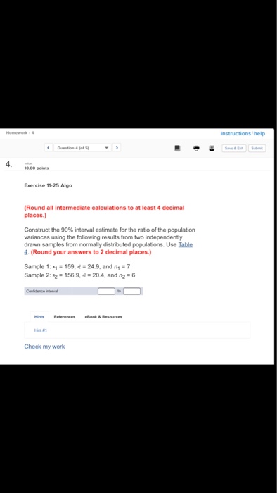 Solved instructions help Exercise 11-25 Algo (Round all | Chegg.com