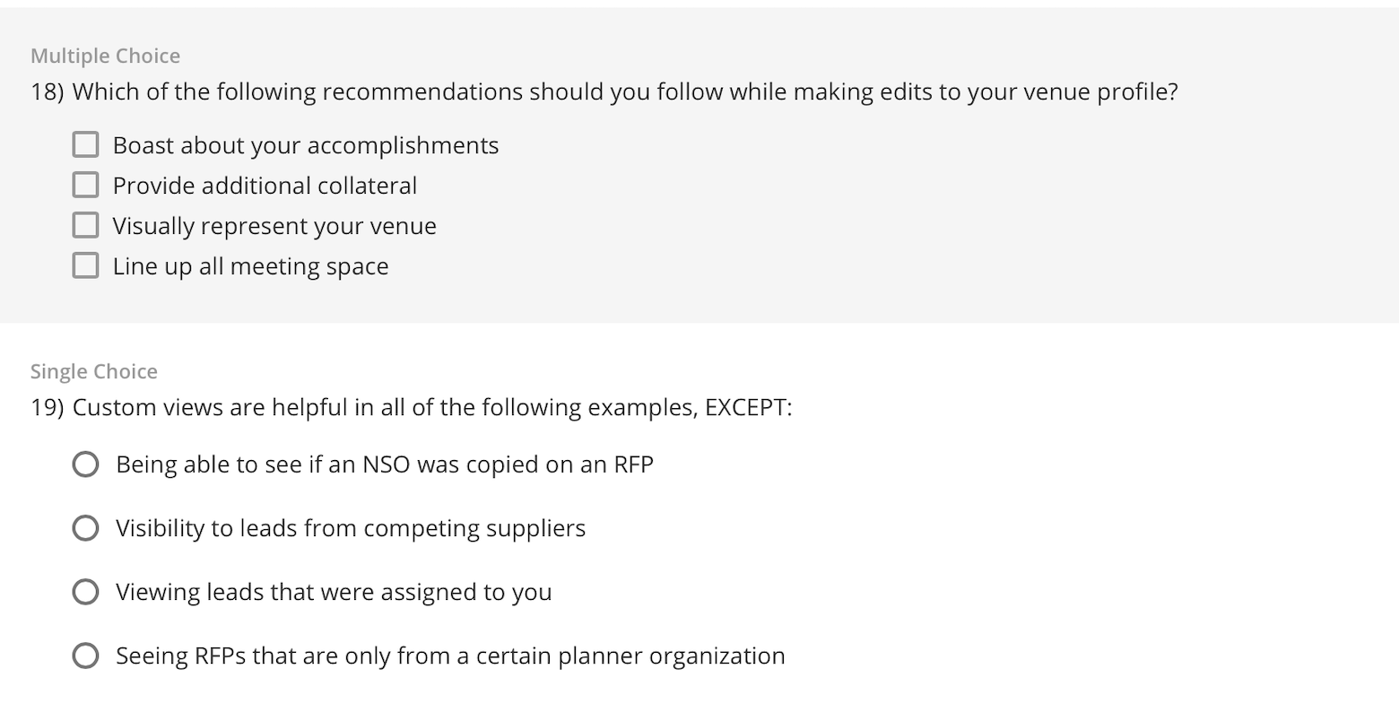 Solved Multiple Choice 15) Why would a planner use the Cvent | Chegg.com