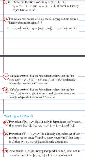 Solved (9) (a) Show that the three vectors v1=(0,3,1,−1), | Chegg.com