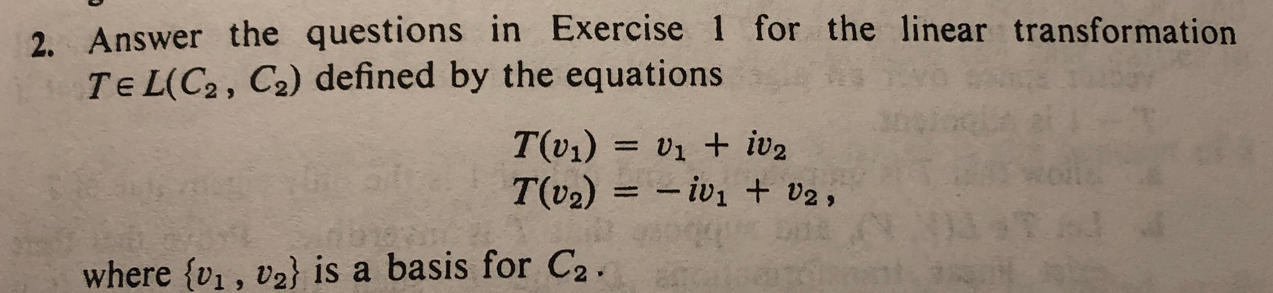 Solved 2. Answer the questions in Exercise 1 for the linear | Chegg.com