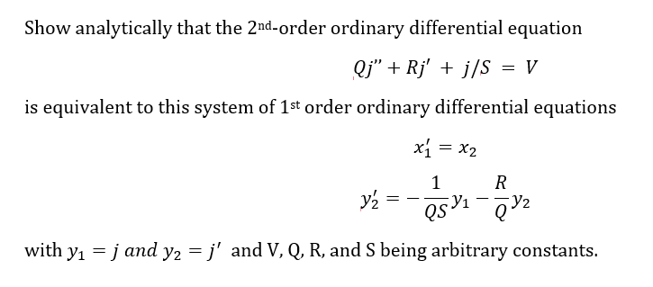 Solved Show analytically that the 2nd -order ordinary | Chegg.com