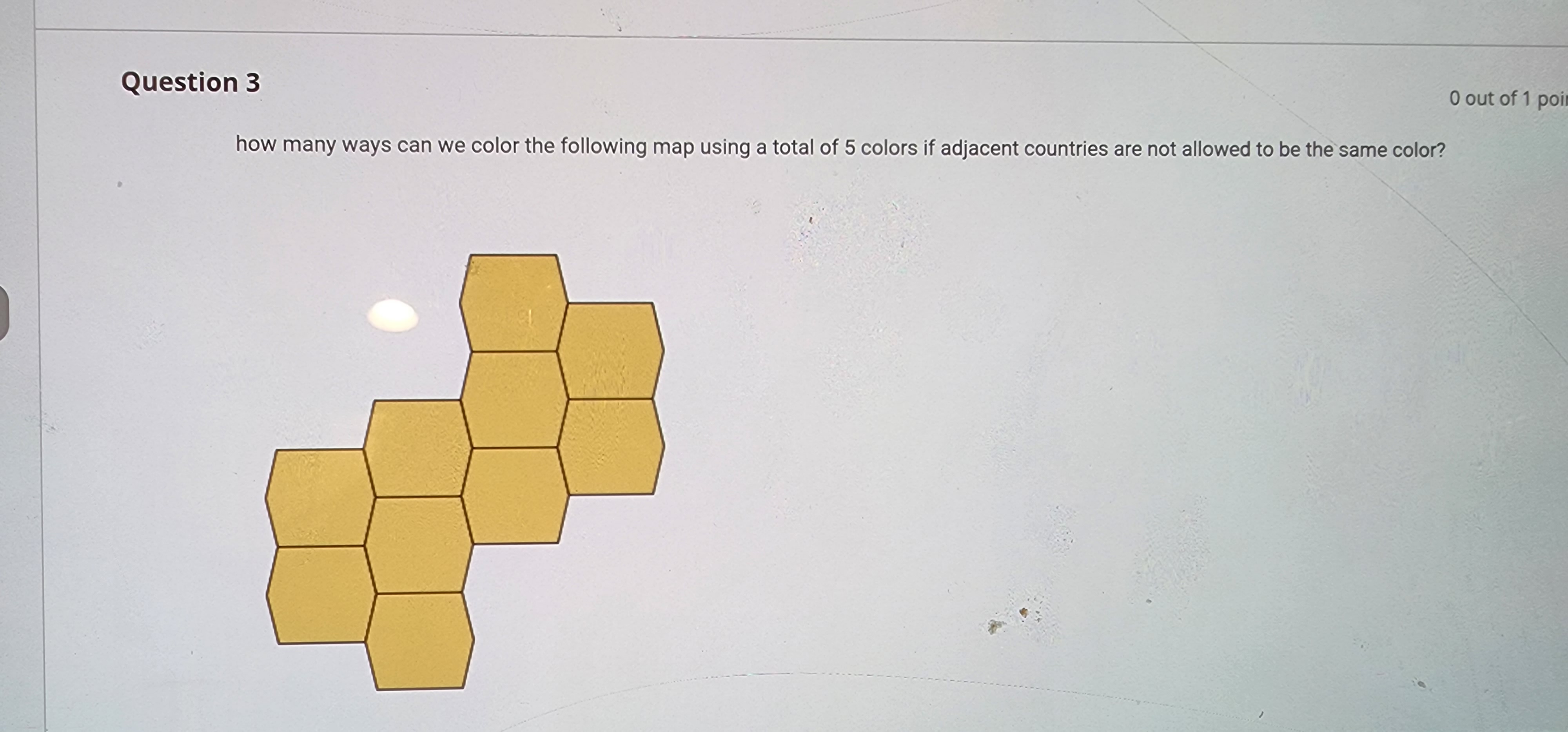 How many ways can we color the following map using a | Chegg.com
