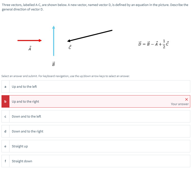Solved Three vectors, labelled A-C, are shown below. A new | Chegg.com
