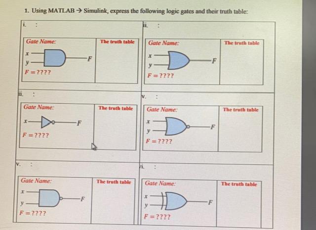 Solved 1 Using Matlab → Simulink Express The Following 