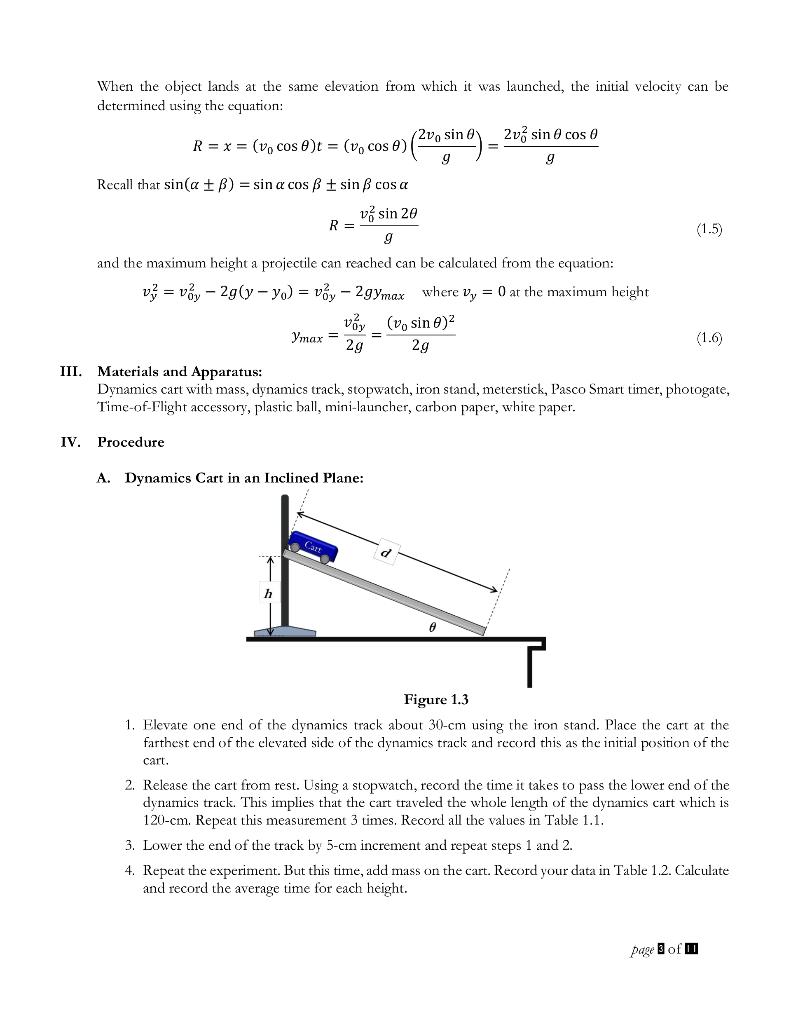 Solved KINEMATICS: FREE-FALL & PROJECTILE (Physics for | Chegg.com