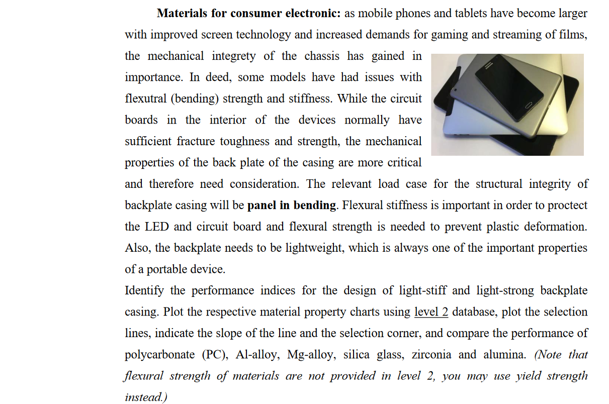 Solved Materials for consumer electronic: as mobile phones | Chegg.com