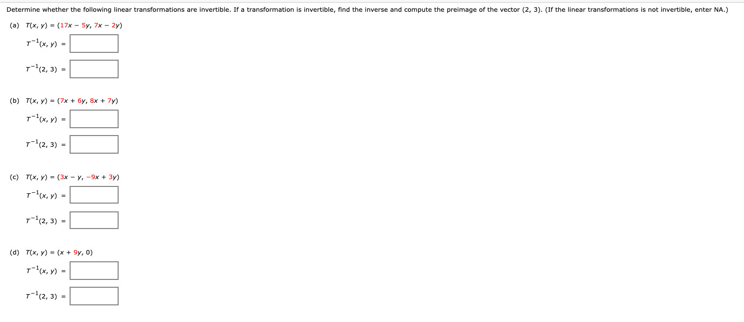 Solved Determine whether the following linear | Chegg.com