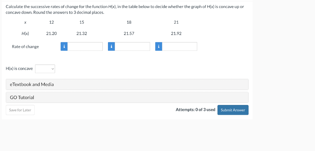 Solved Calculate the successive rates of change for the | Chegg.com