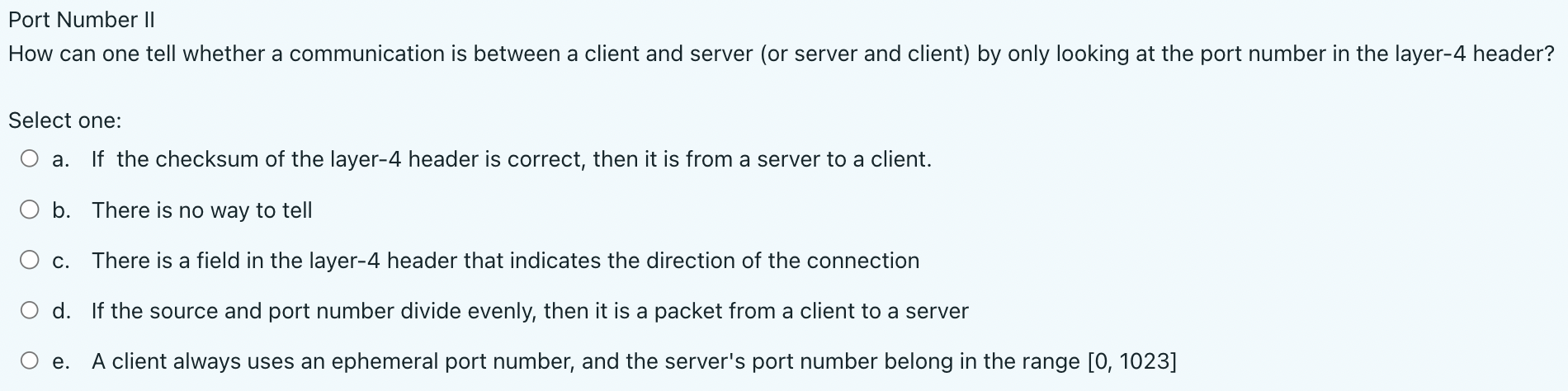 Solved Port Number II How can one tell whether a | Chegg.com