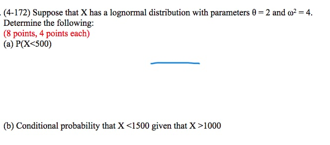 Solved 4 172 Suppose That X Has A Lognormal Distribution