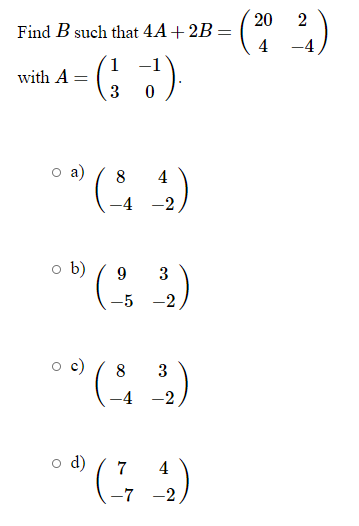 Solved ( 1) 0 3 0 4 -3 0 Let A = and B= -2 -3 -4 -20 -1 4 2 | Chegg.com