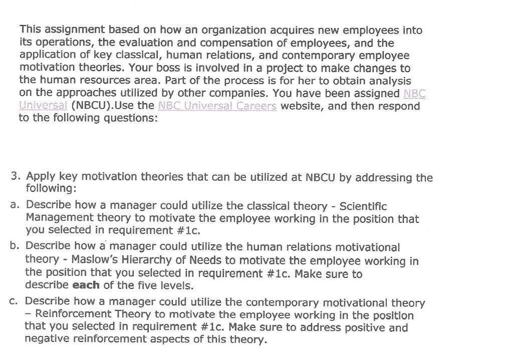 Solved This assignment based on how an organization acquires | Chegg.com
