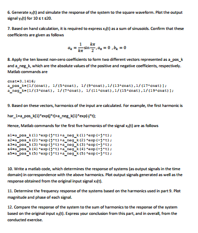 Solved Frequency response of continuous-time systems In this | Chegg.com